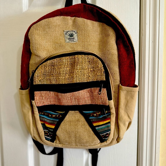 Himalayan | Bags | Vintage Himalayan Hemp Boho Nepalese Rucksack ...
